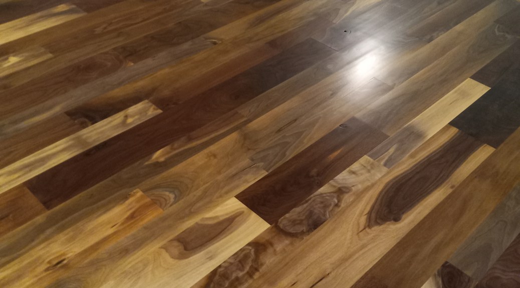 OUR UNFINISHED RUSTIC SAP WALNUT FLOORING JUST INSTALLED, SANDED ...