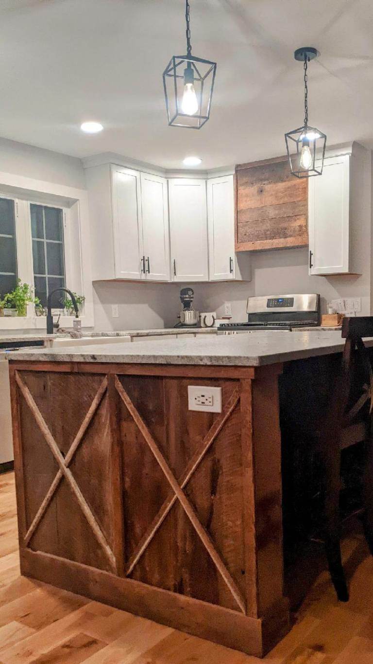 ANOTHER RECLAIMED BARN WOOD/BROWN BOARD PROJECT COMPLETED! | Green ...