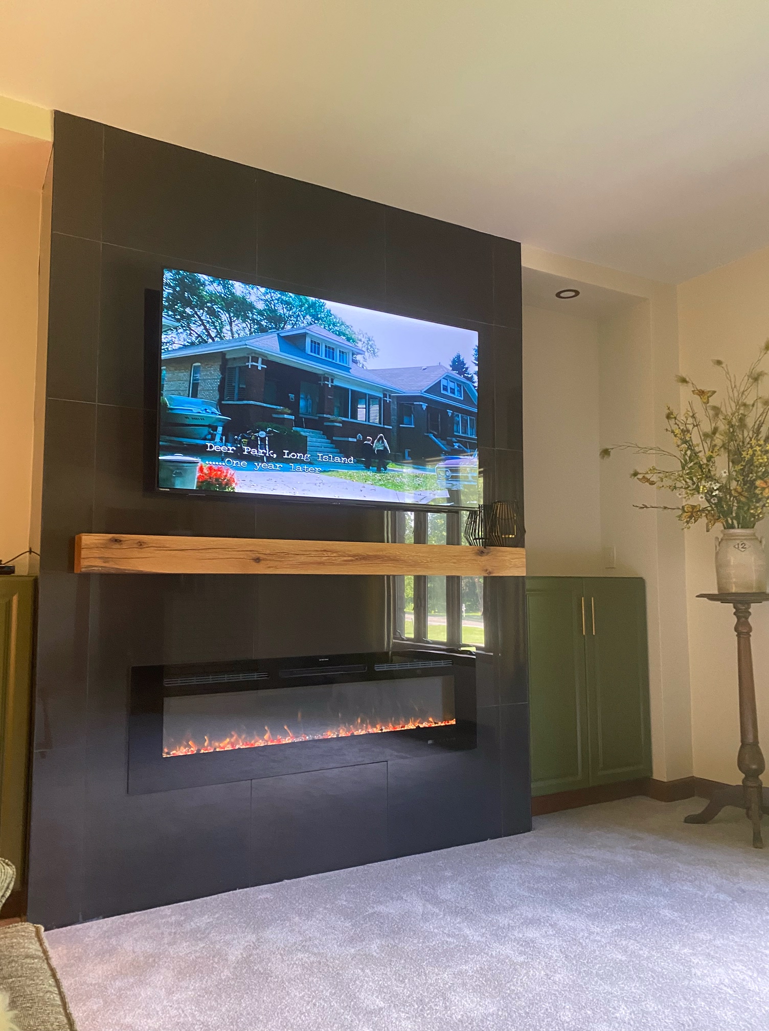 MANTLE JUST INSTALLED USING ONE OF OUR BEAMS! | Green River Lumber