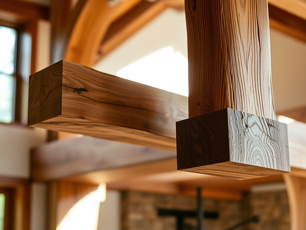 HAND-HEWN CHESTNUT BEAMS | Green River Lumber
